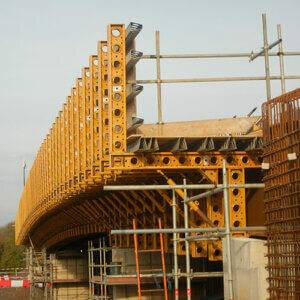 Heavy-Duty Bridge Overhang Bracket system - EFCO Formwork Solutions