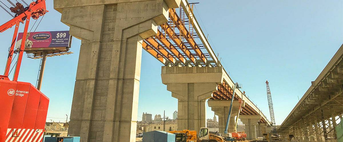 Assembling Bridge cap formwork on the ground