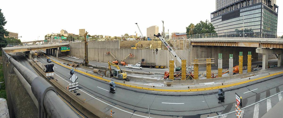 Multi-stem pier cap construction