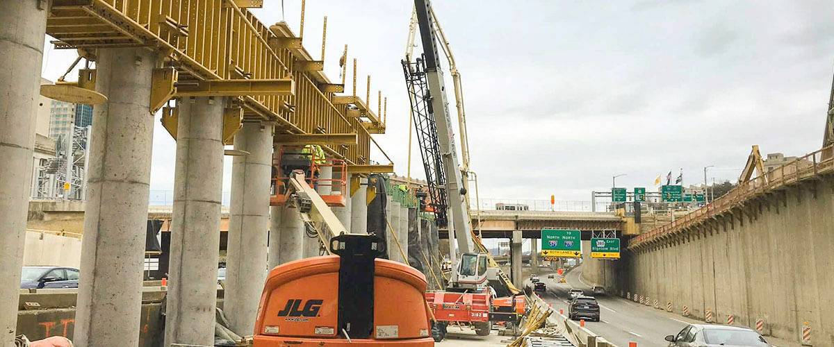 Multi-stem pier cap construction