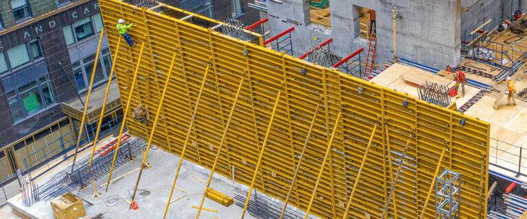 EFCO’s PLATE GIRDER formwork system formed the unique truss wall design ...