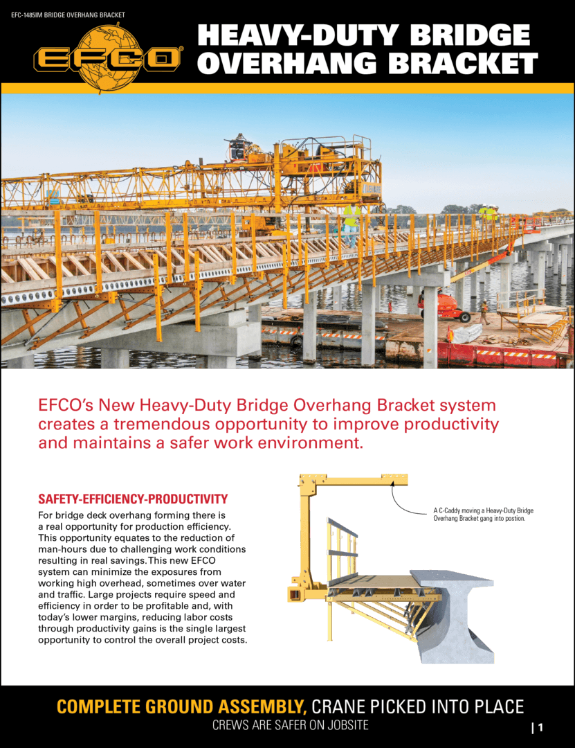 Heavy-Duty Bridge Overhang Bracket system by EFCO | EFCO Forms