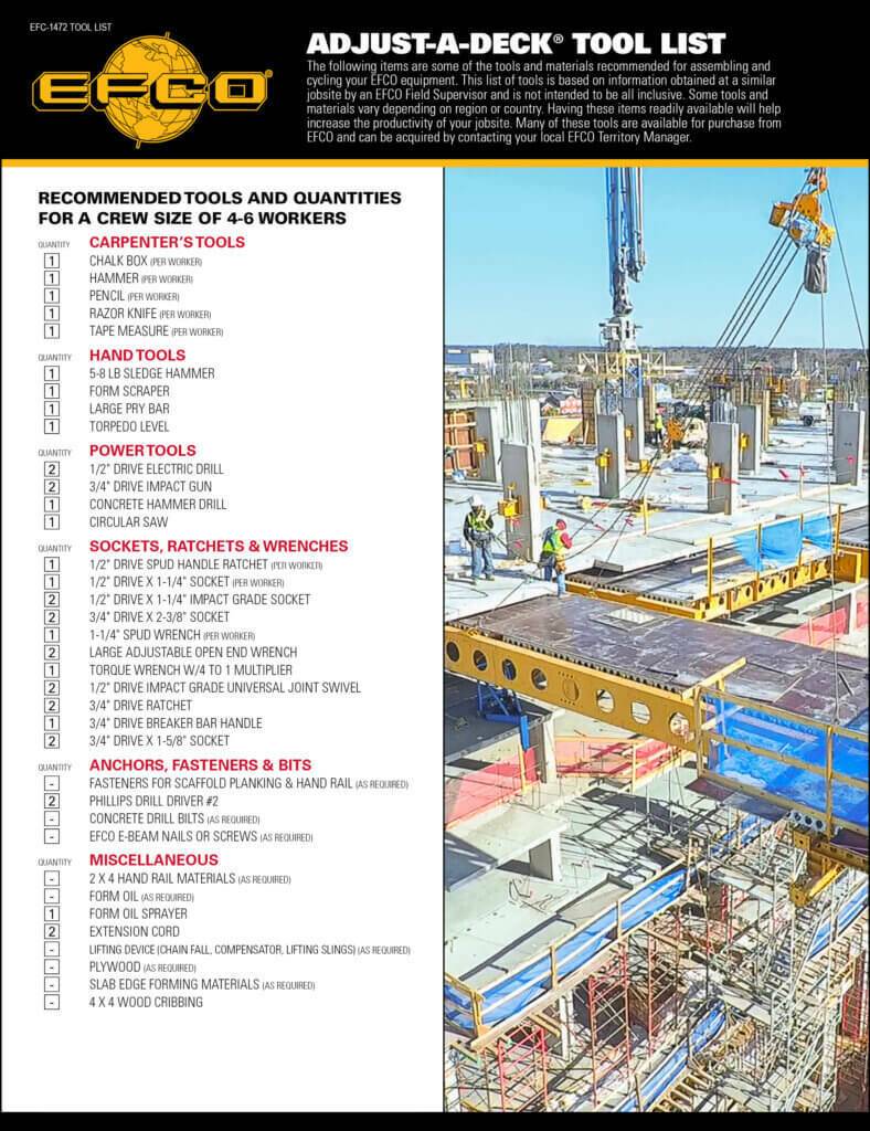ADJUST-A-DECK | EFCO Forms