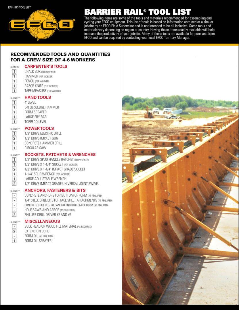 BARRIER RAIL | EFCO Forms