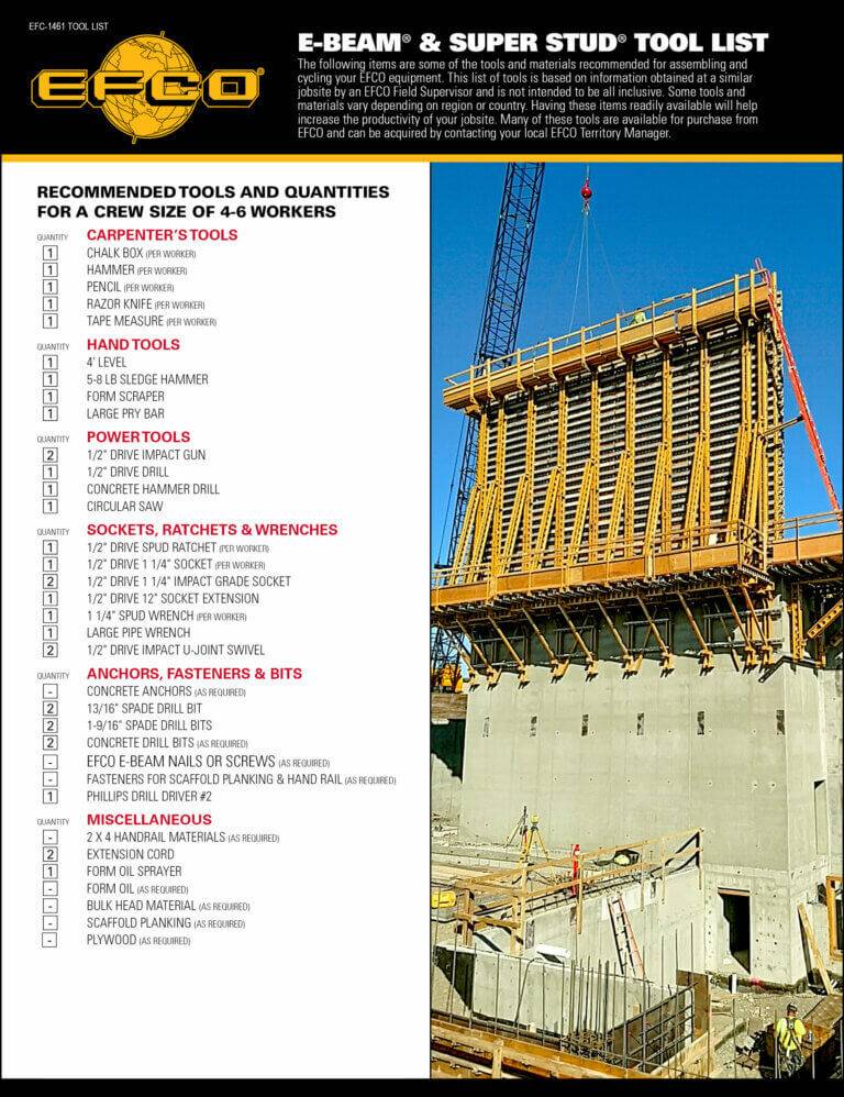 E-BEAM & SUPER STUD | EFCO Forms