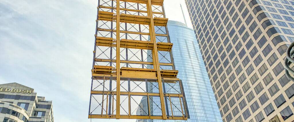 This multi-purpose leading edge fall protection system that surrounds ...