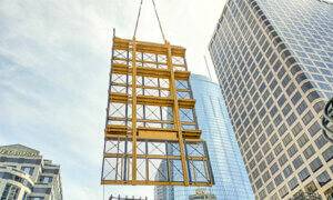 This multi-purpose leading edge fall protection system that surrounds ...